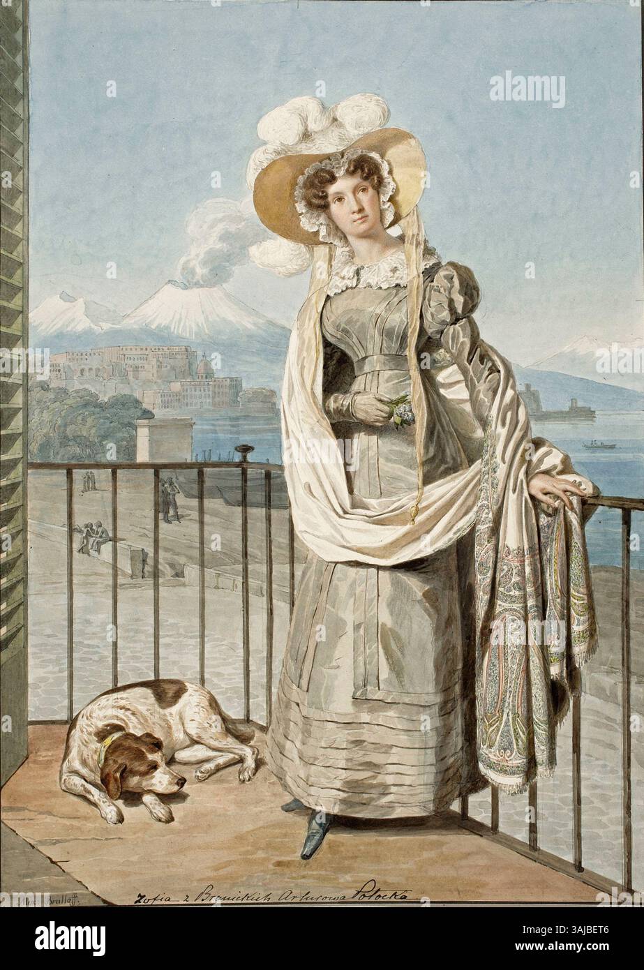 Portrait of Zofia Branicka Potocka, by Alexander Brullov, circa 1826 ...