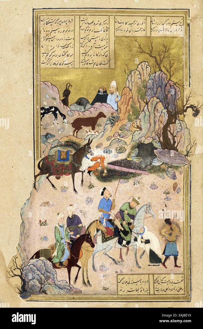 This 1493 painting shows the story of Sultan Sanjar and the Old Lady ...