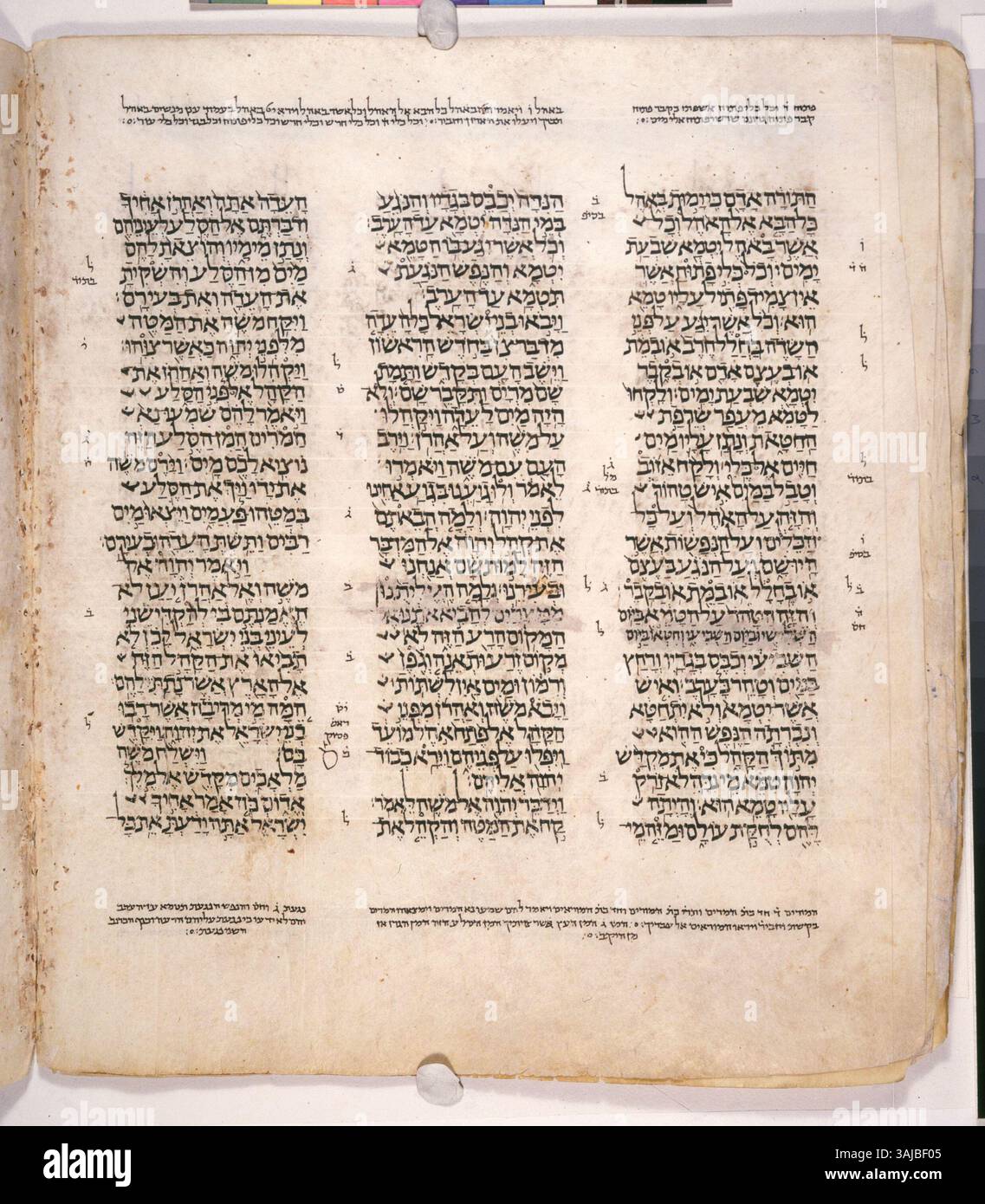 The 173rd page of the Leningrad Codex, dating from 1008-1011, includes ...