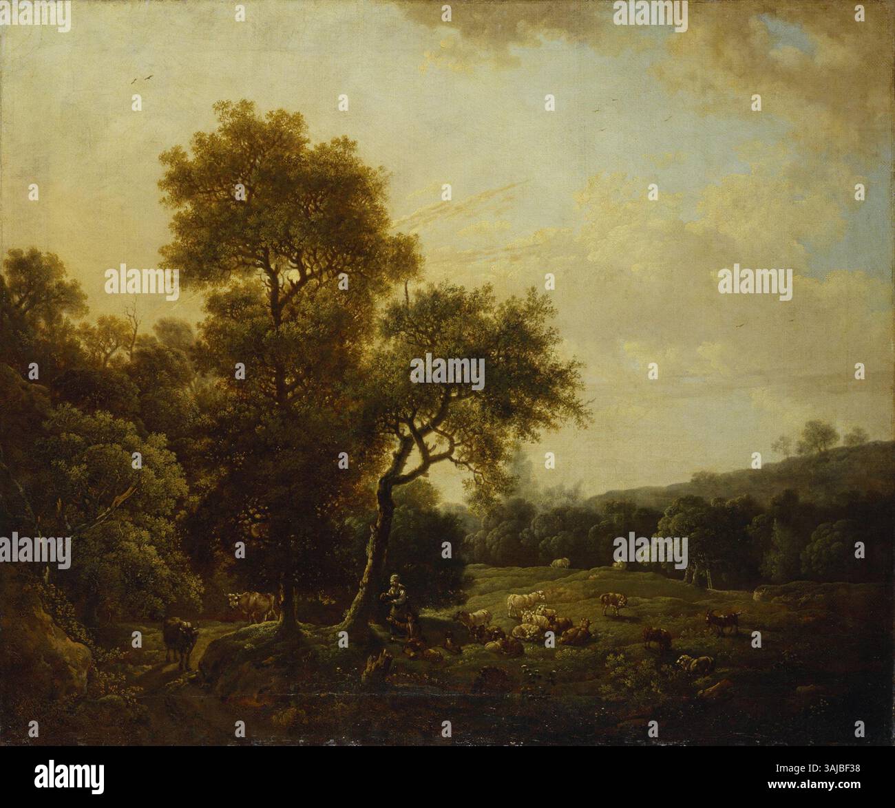 A landscape painting by Johann Christian Klengel from 1773, part of the ...