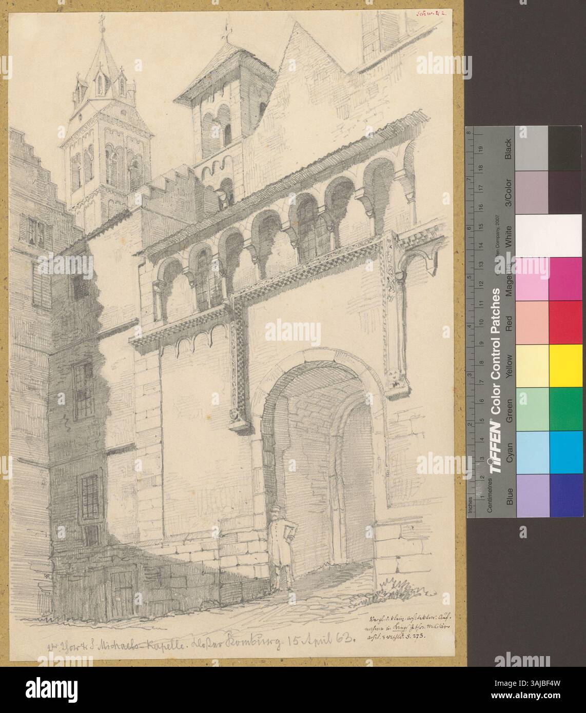 The image depicts the St. Michael Chapel located at the gate of the ...