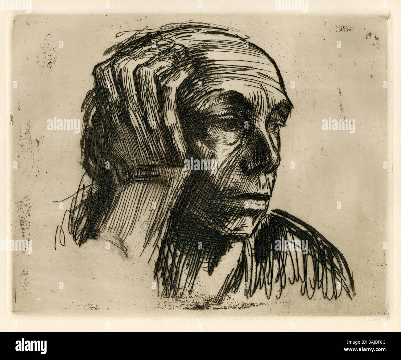 Käthe Kollwitz's 1921 self-portrait captures a profound and ...
