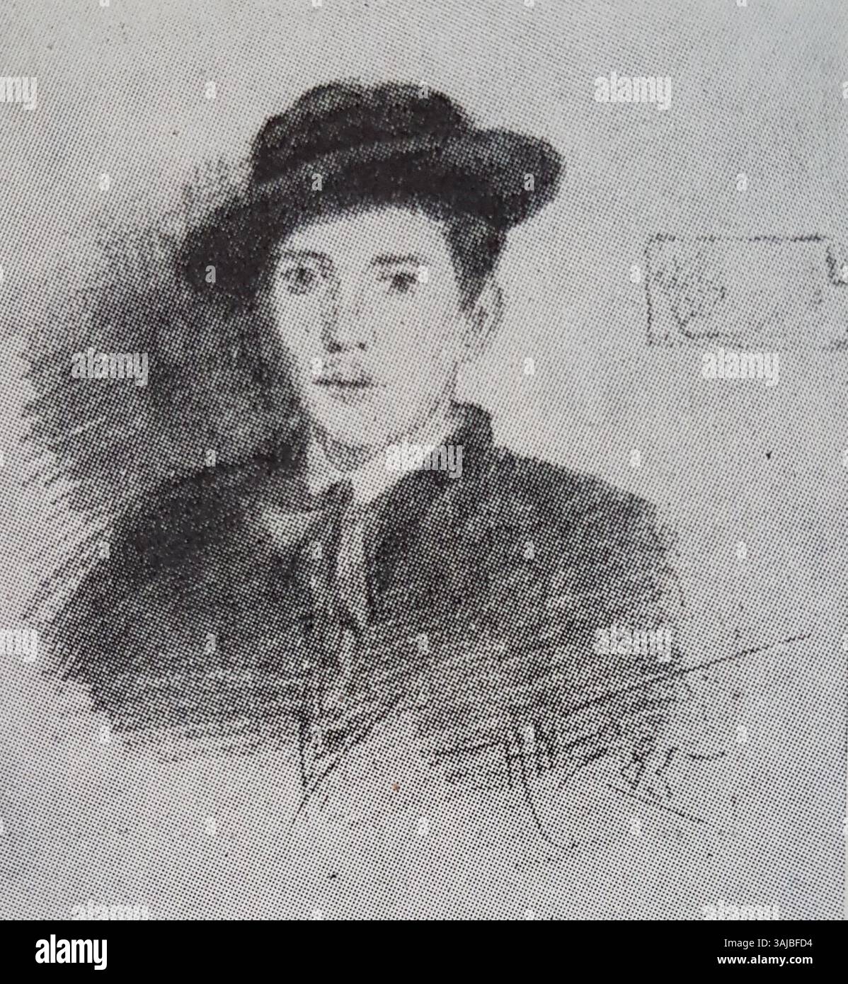 A portrait of Hjalmar Linde, drawn by Herrman Norrman. This portrait is ...