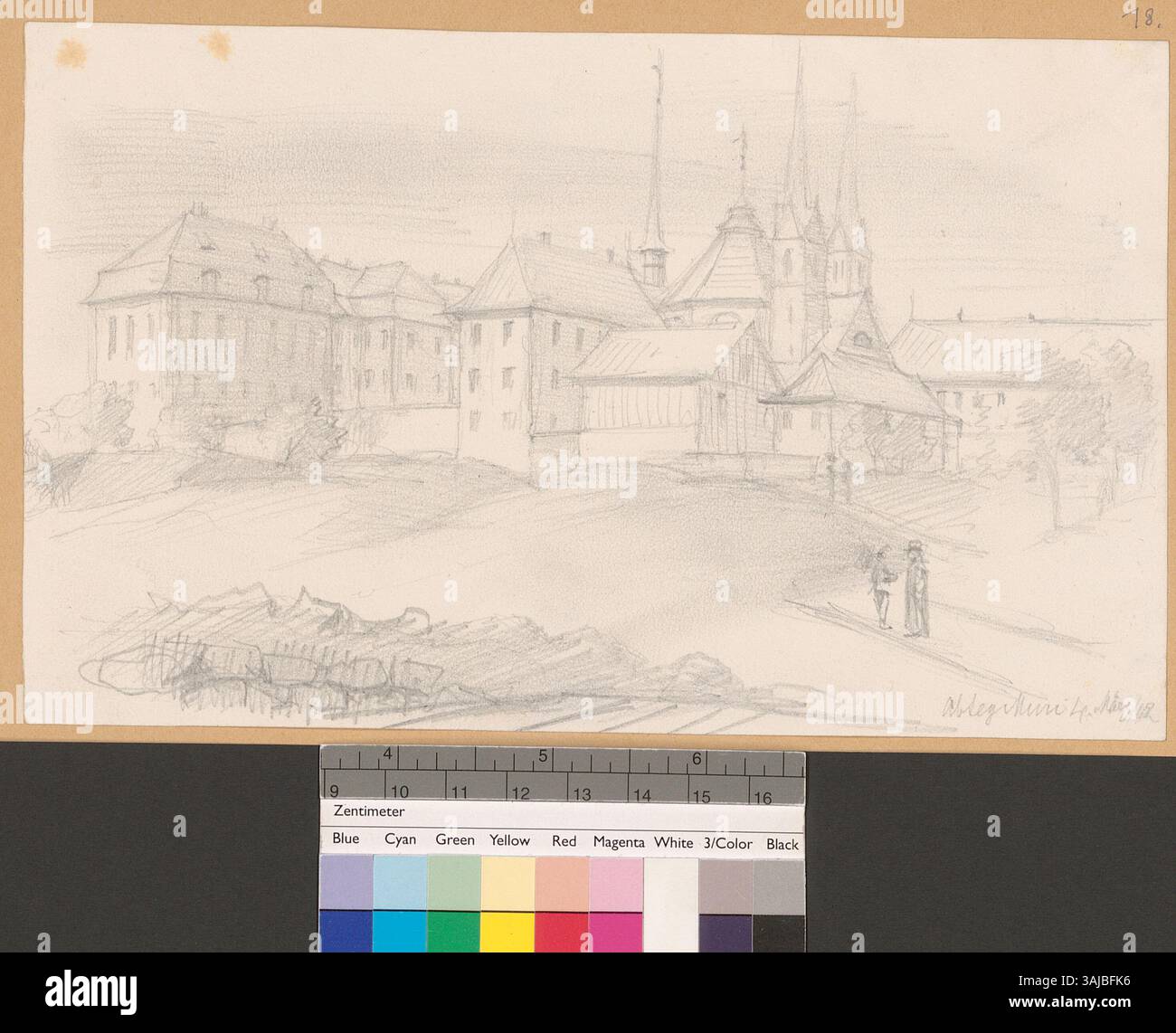 This 1862 drawing by Johann Rudolf Rahn depicts an exterior view of ...