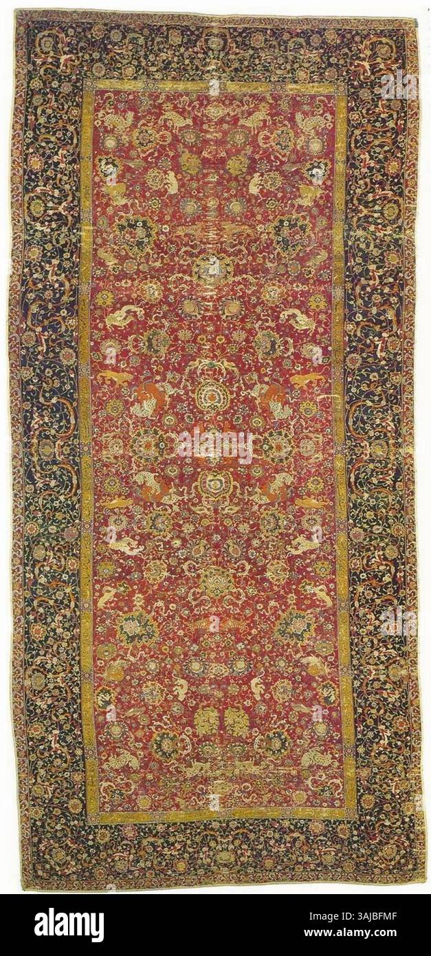 Animal combat carpet, mid-16th century, attributed to southern Iran ...