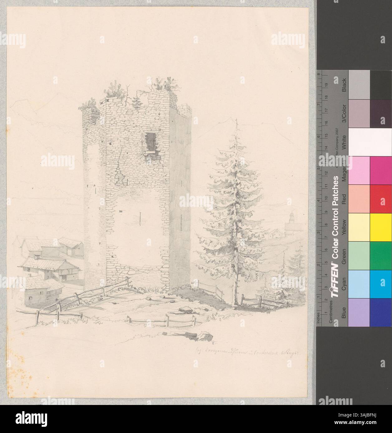 This 1862 illustration by Johann Rudolf Rahn shows the exterior view of ...