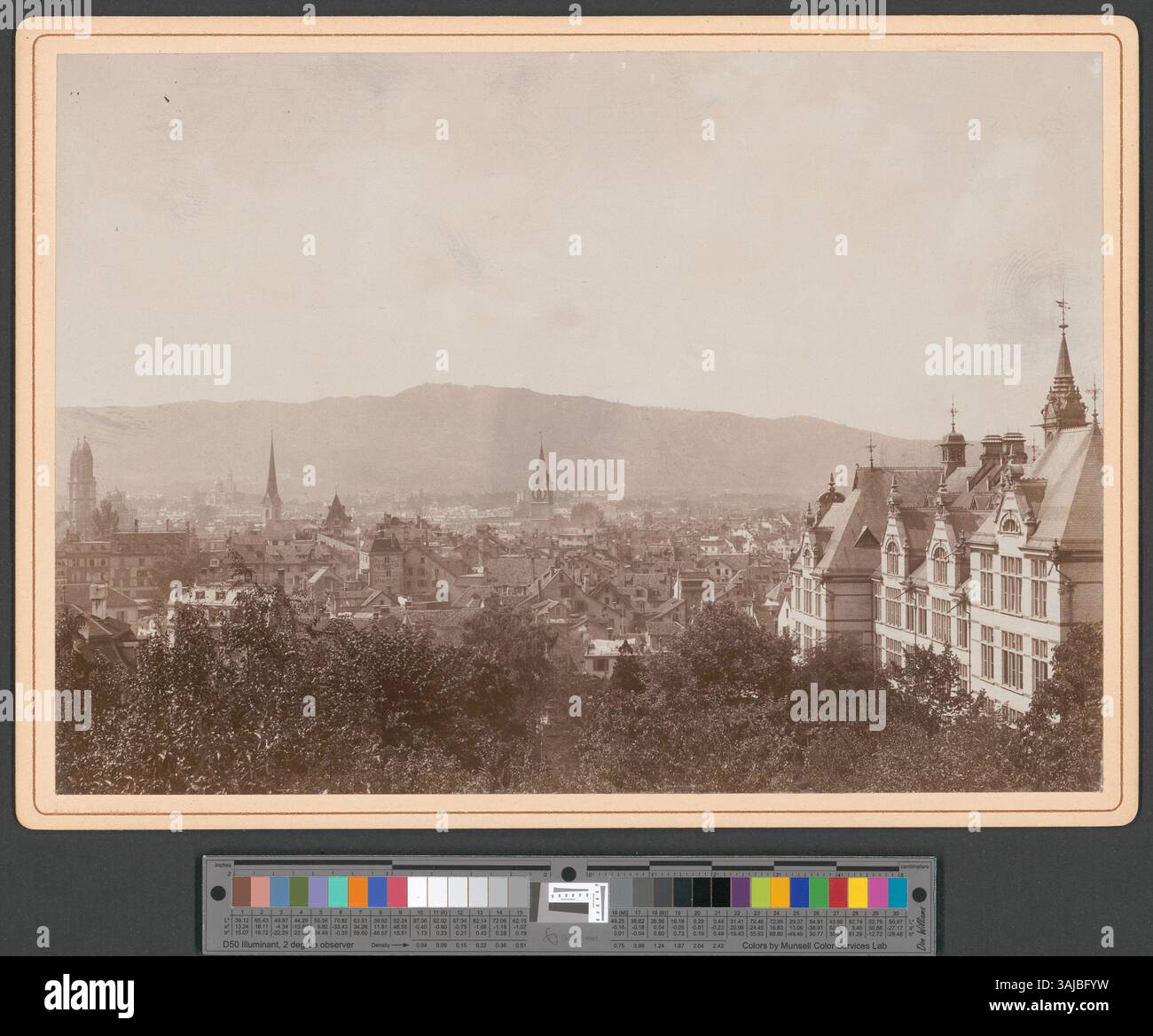 Taken in July 1898, this photograph captures the view from a house ...