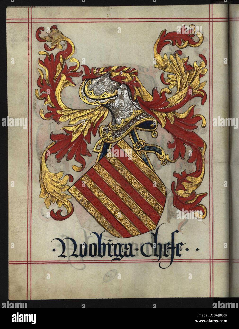 The Nóbrega family crest from the ‘Livro do Armeiro’ (1509) features ...