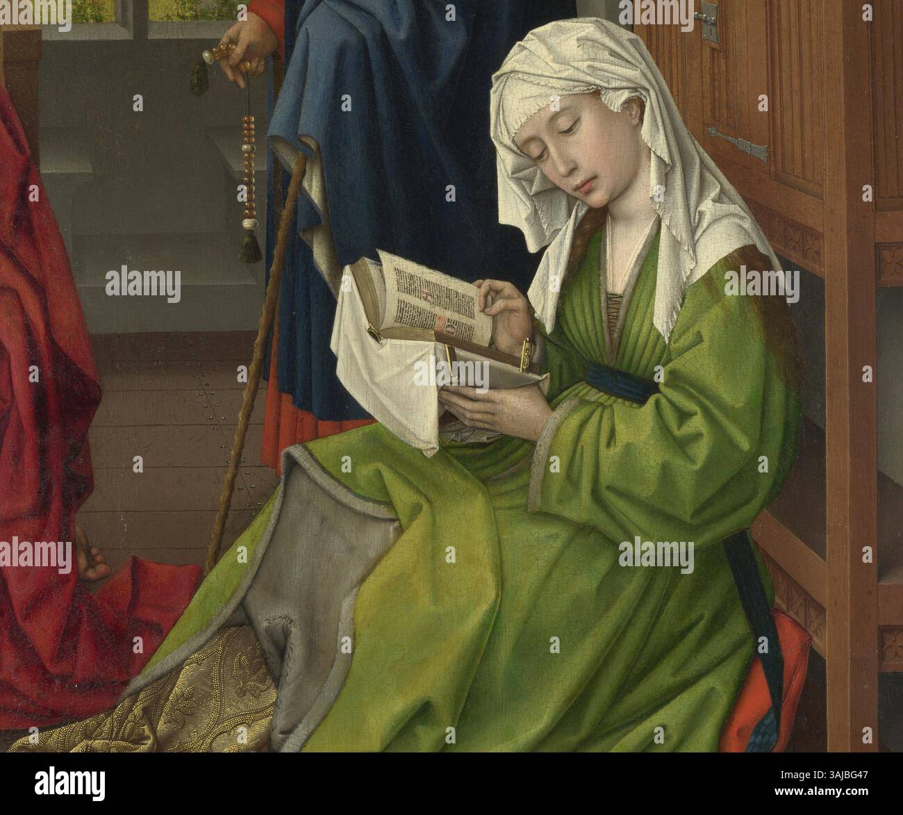 Rogier van der Weyden’s 'The Magdalen Reading' depicts Mary Magdalene reading a book, with the ...