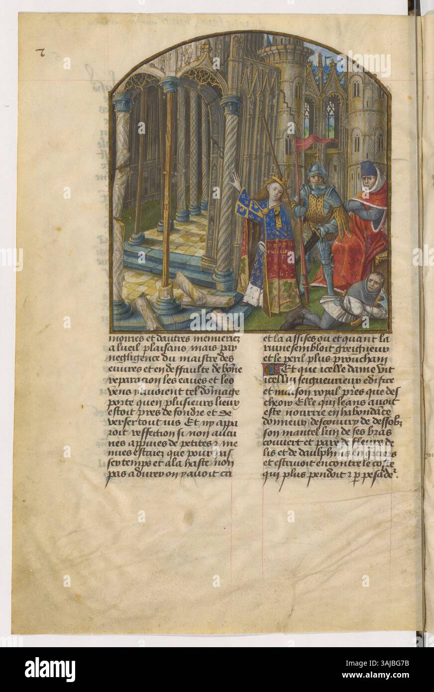 This manuscript illumination from the 15th century, attributed to ...
