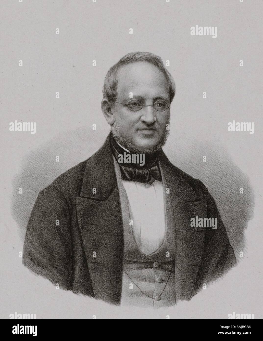 A lithograph portrait of J. Friedrich Franz Kruse, created by an unknown artist, showcasing this ...
