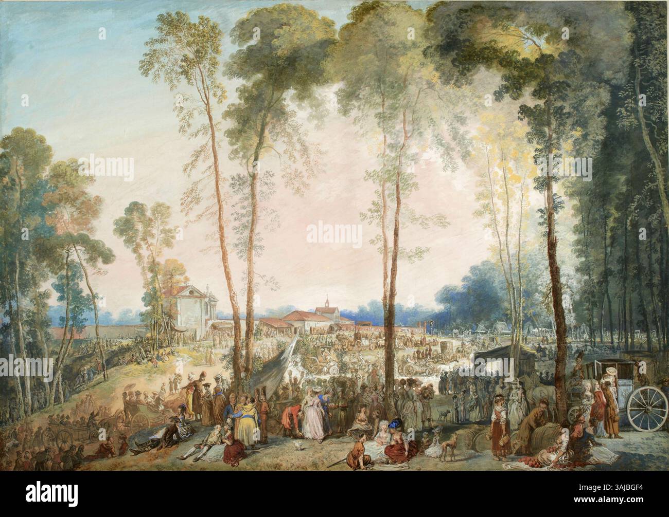 Jan Piotr Norblin's gouache from 1784 depicts a religious festival at ...