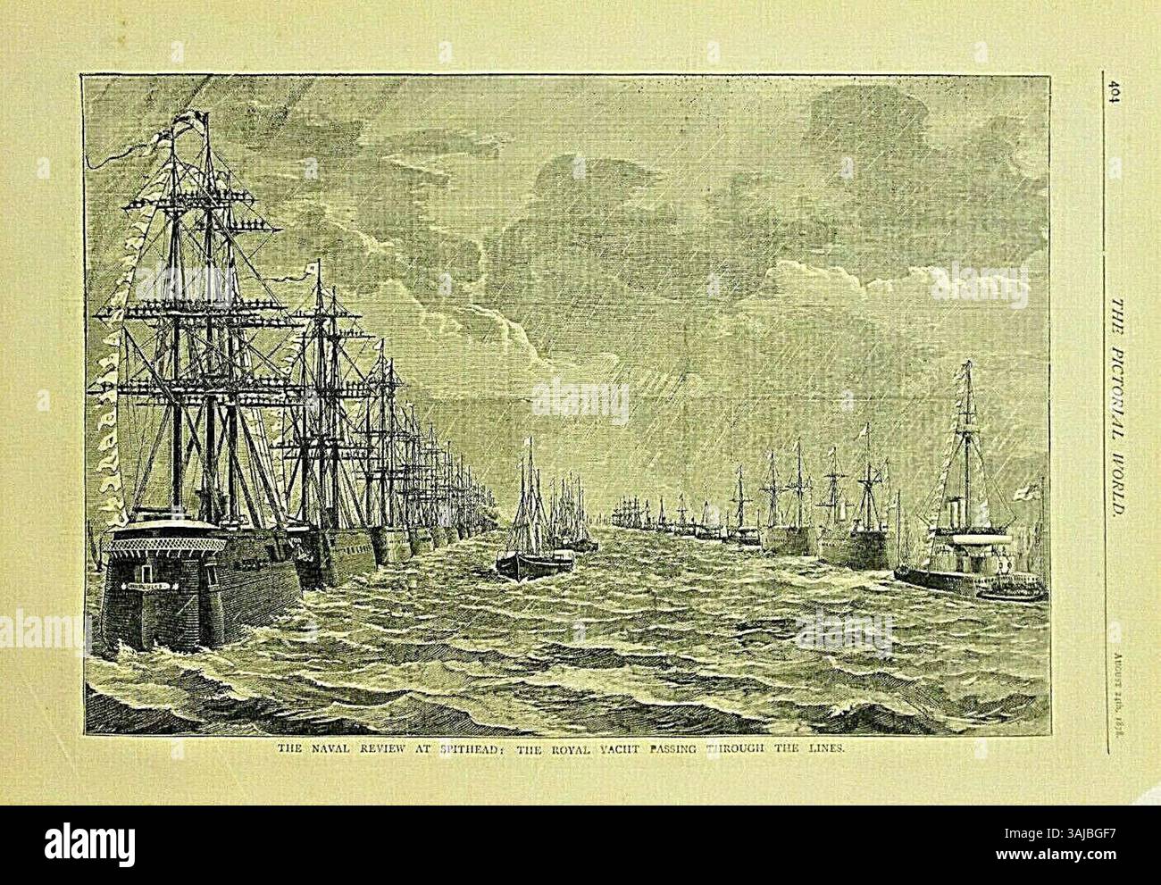 This 1878 illustration from *The Pictorial World* shows the Royal yacht ...