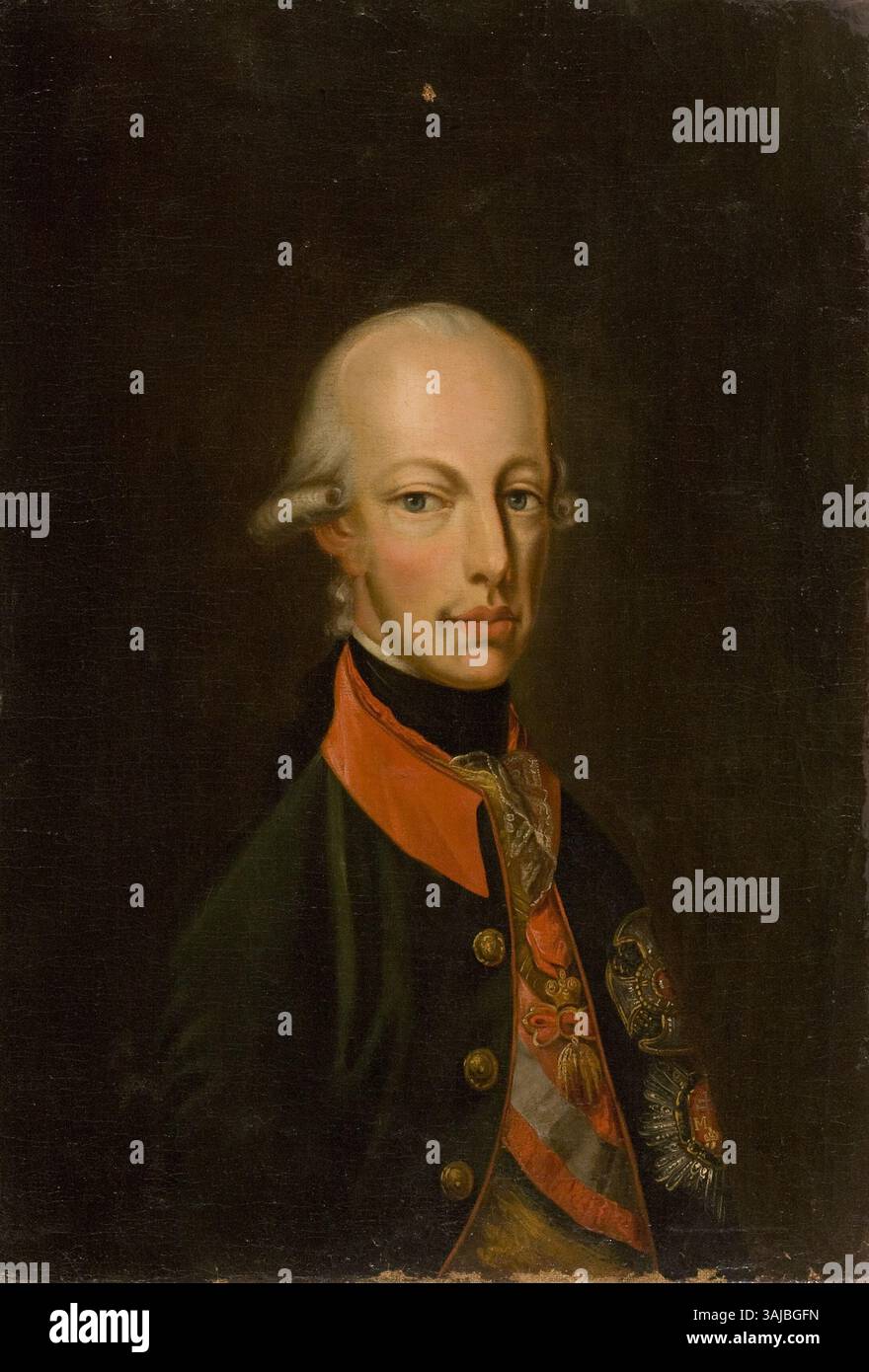 This portrait, attributed to the Austrian School, incorrectly identifies the figure as Joseph II ...