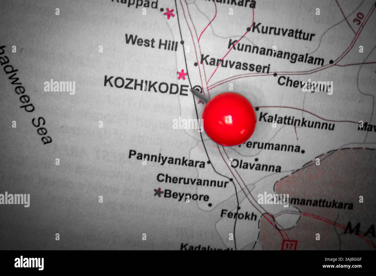 Kerala map hi-res stock photography and images - Alamy