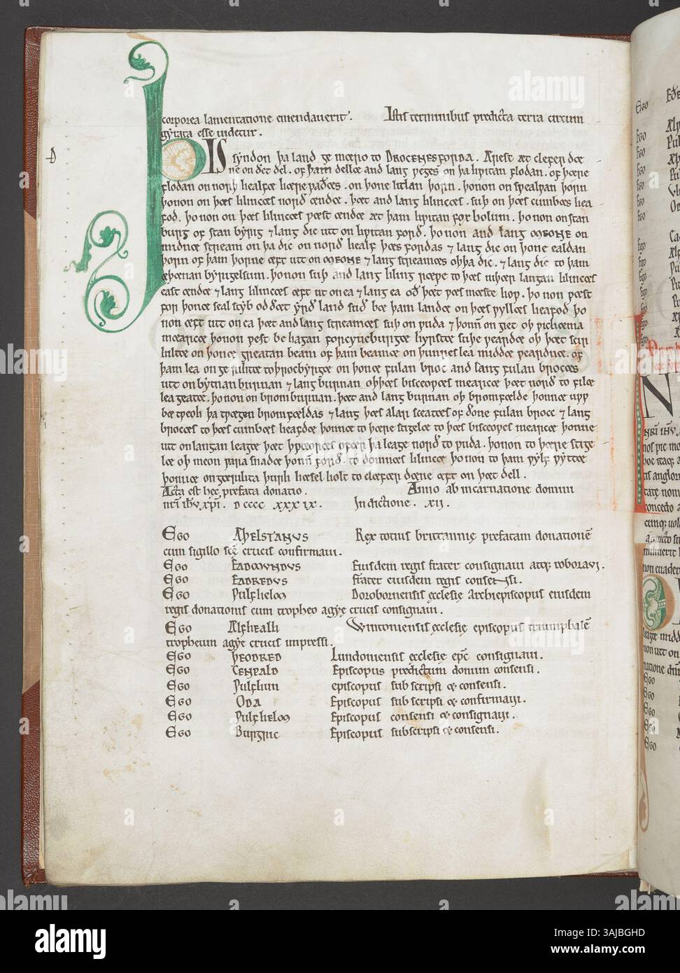 This illuminated page from the *Codex Wintoniensis* (St Swithun ...