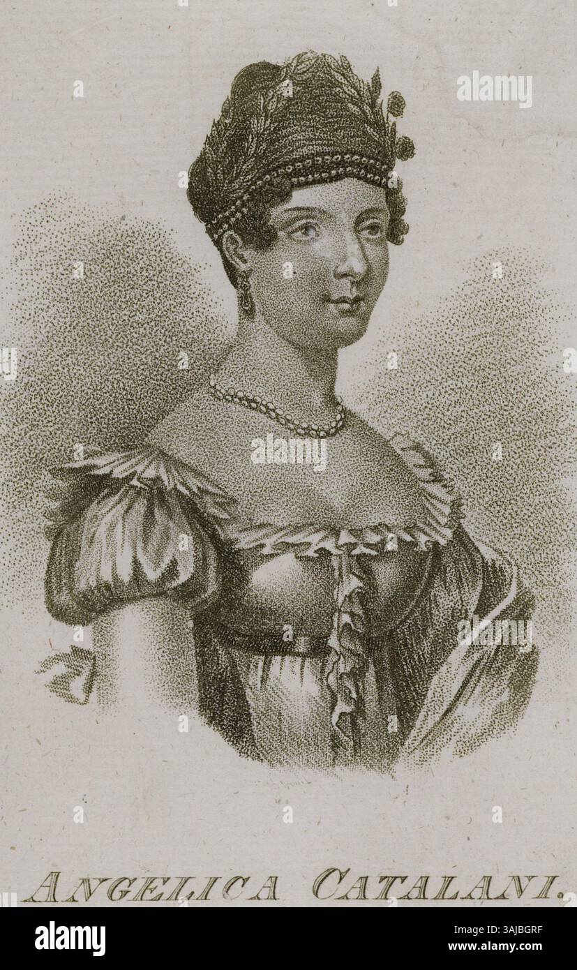 Portrait of Angelica Catalani, an opera singer, housed in the Hamburg ...