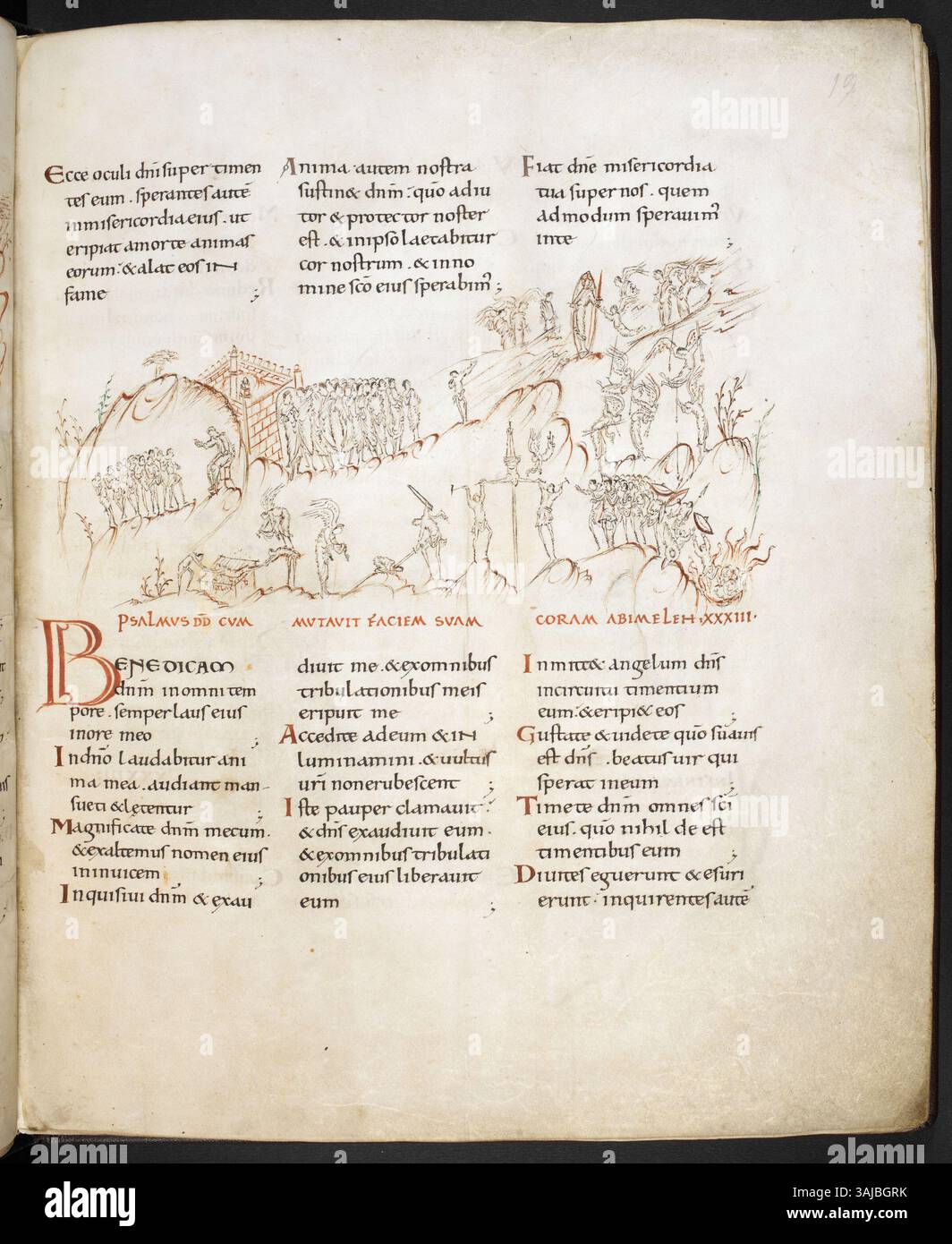 Harley manuscript 603 f019r is an illuminated psalter, created between ...