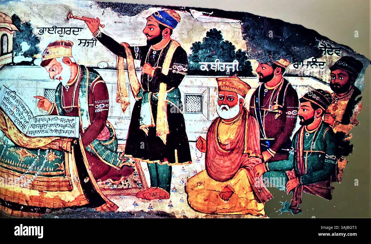 Another fresco from Gurdwara Baba Atal painted by Gian Singh Naqqash ...