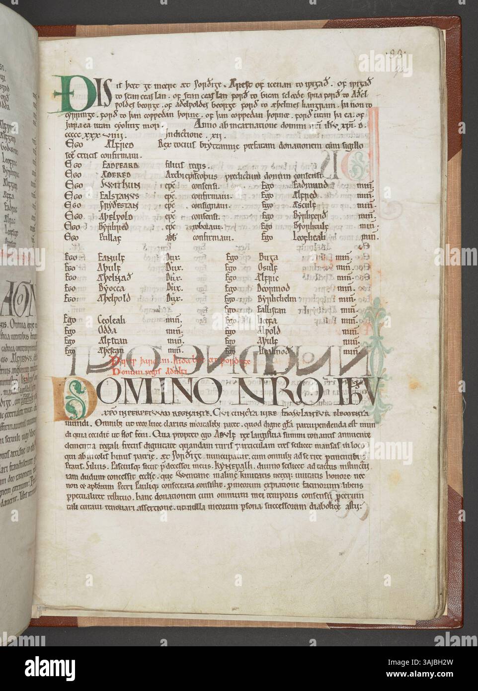 An illuminated page from the Codex Wintoniensis (The St Swithun ...