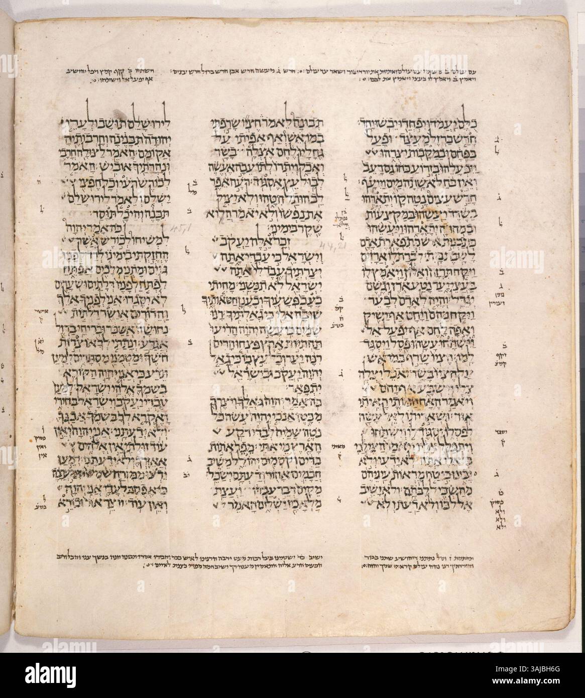 The 471st page of the Leningrad Codex, showing Isaiah 44:11-45:7 from ...