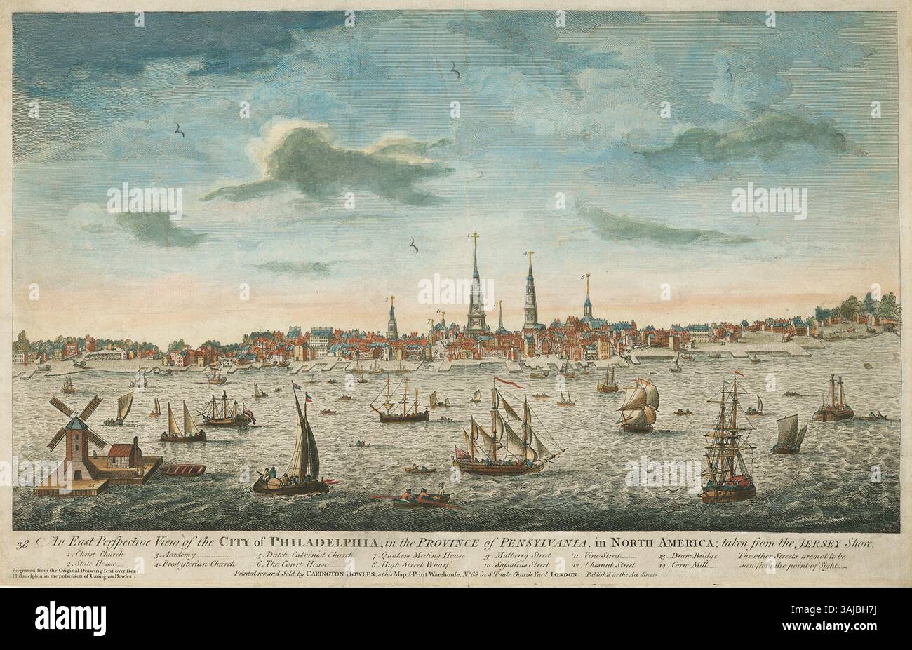An 18th-century view of the port and city of Philadelphia by John ...