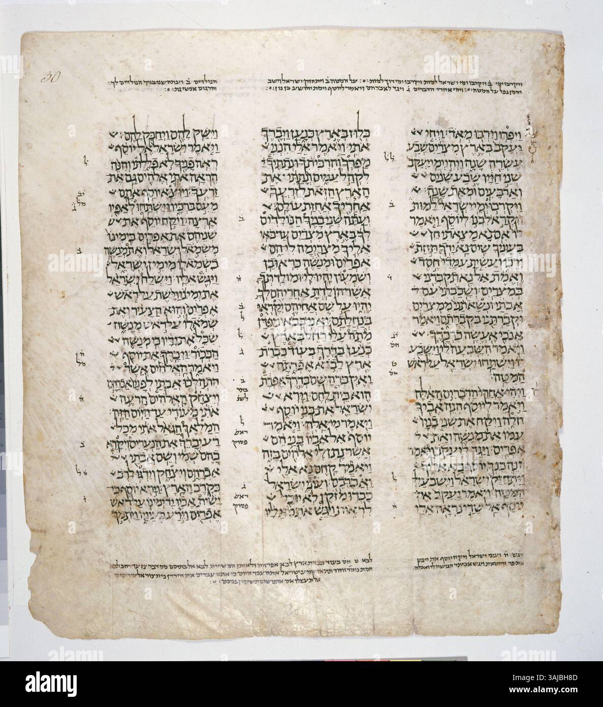 The 58th page of the Leningrad Codex (Folio 030a) contains text from ...