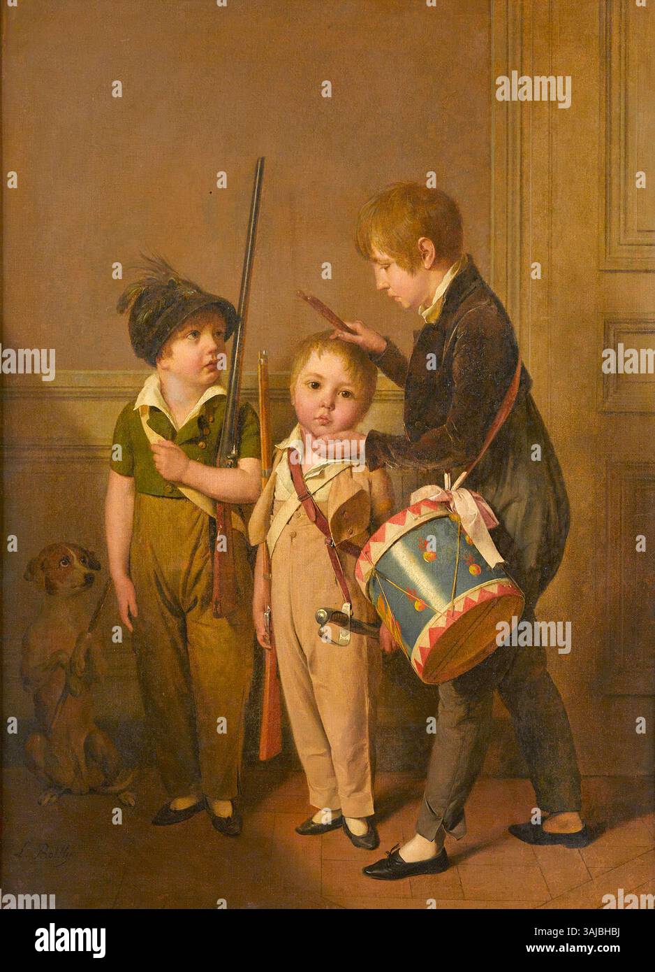 Louis-Léopold Boilly's 1804 painting 'My Little Soldiers' (Mes petits ...