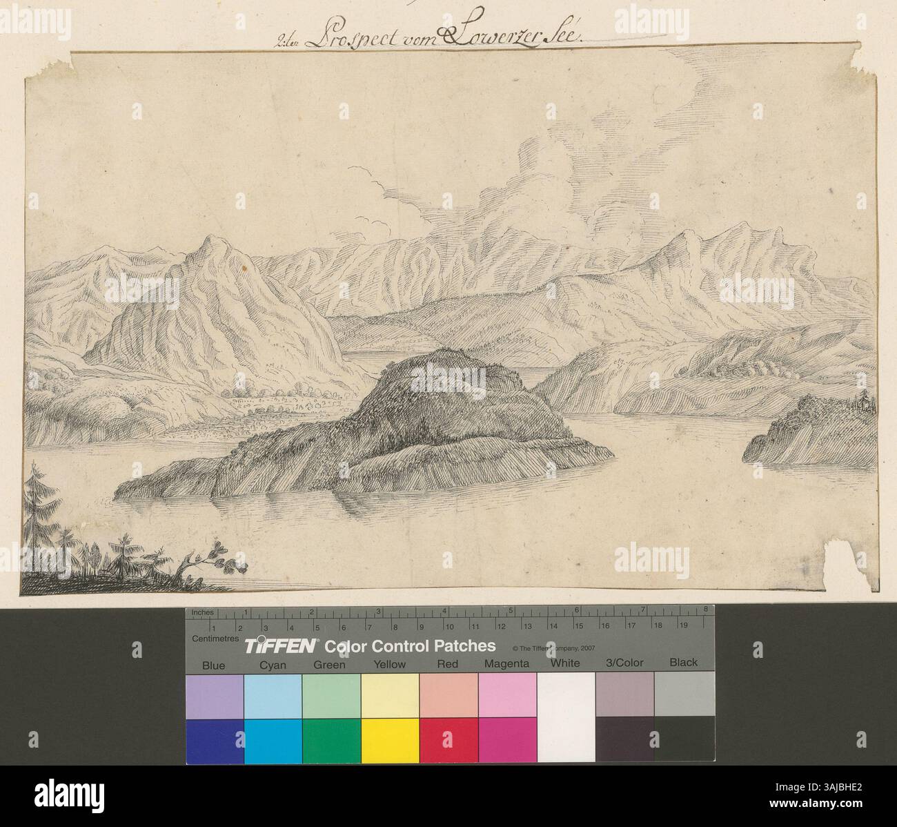 A second drawing of Lowerzer Lake from between 1700 and 1750 ...