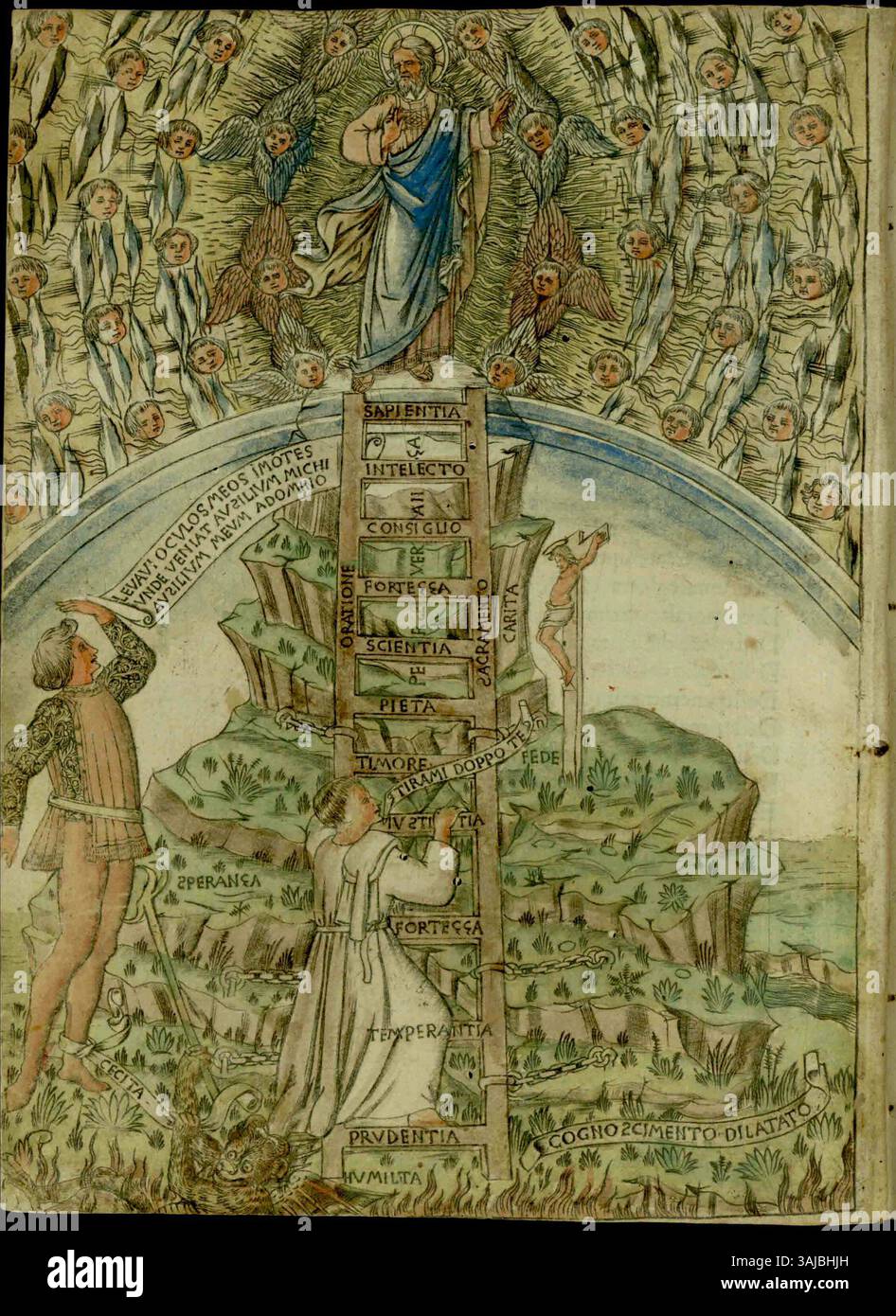 This work, attributed to Baccio Baldini, is a 1477 engraving ...