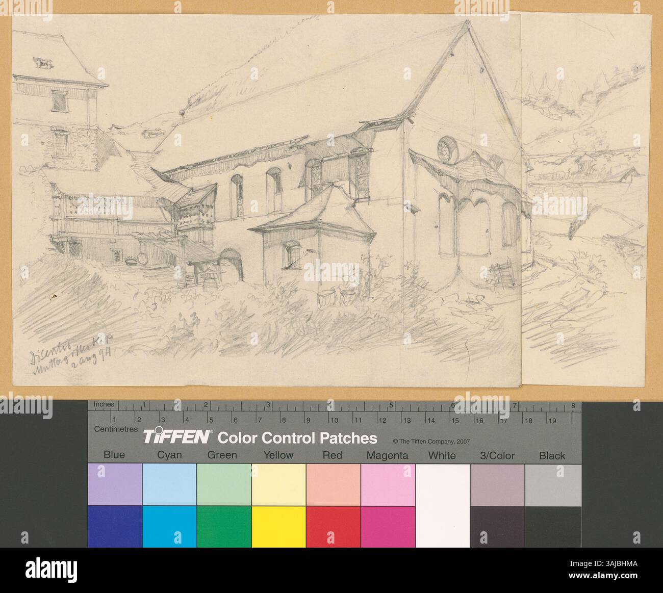 This 1894 drawing by Johann Rudolf Rahn depicts an exterior view of the ...