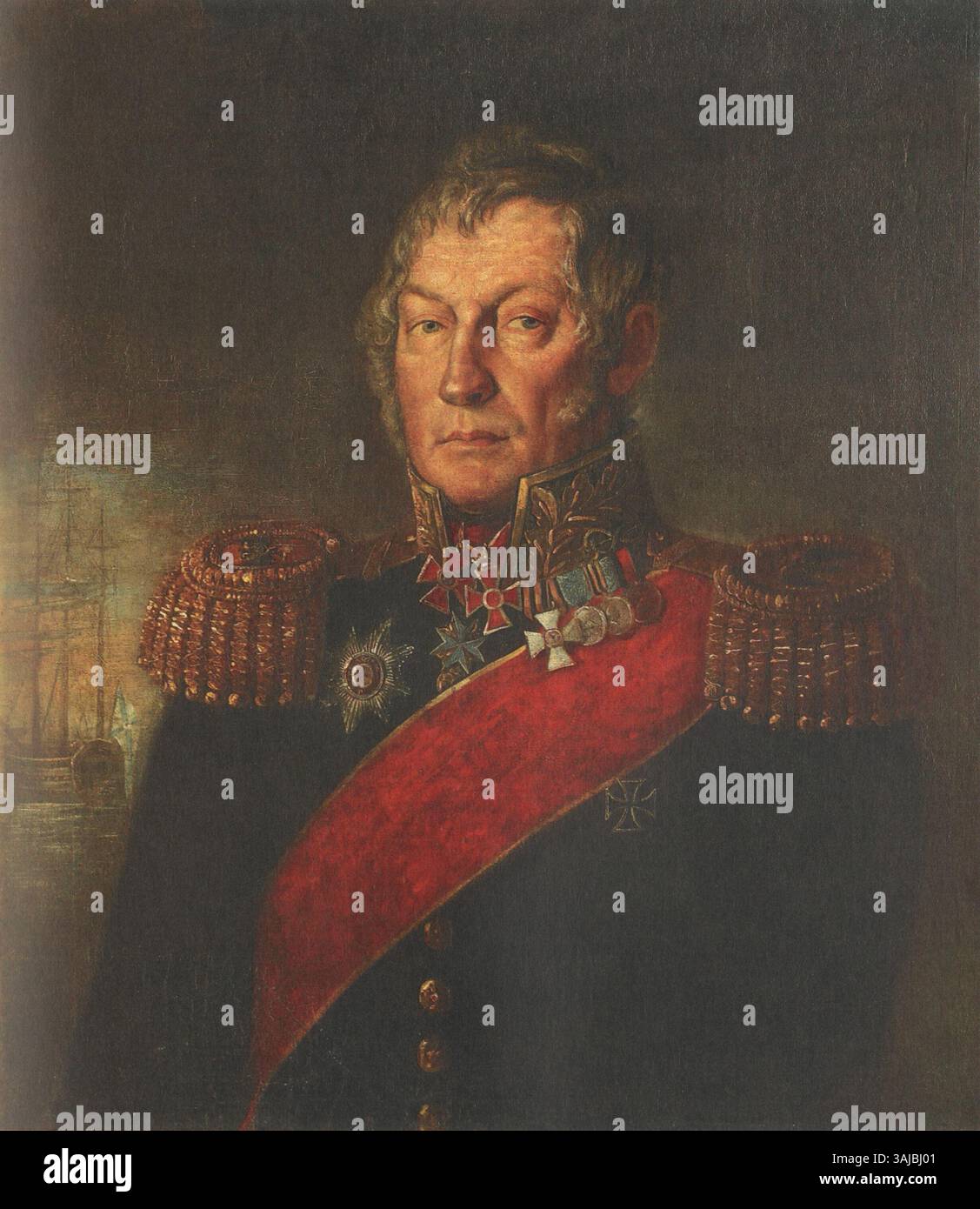 This portrait of Ivan Petrovich Kartsev, created around 1830, is attributed to an unidentified ...