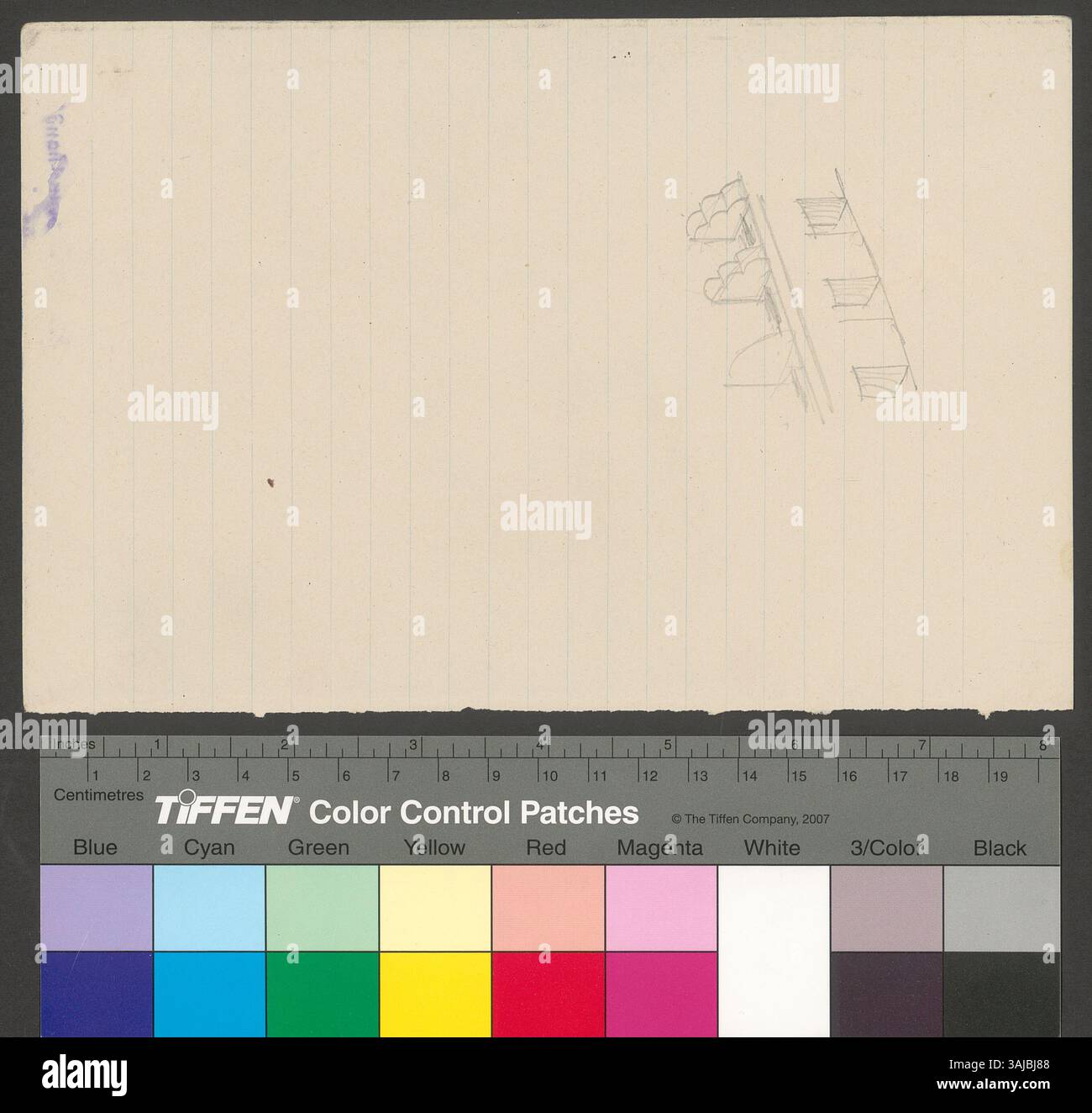 An illustration of the upper part of one of the round towers of the ...
