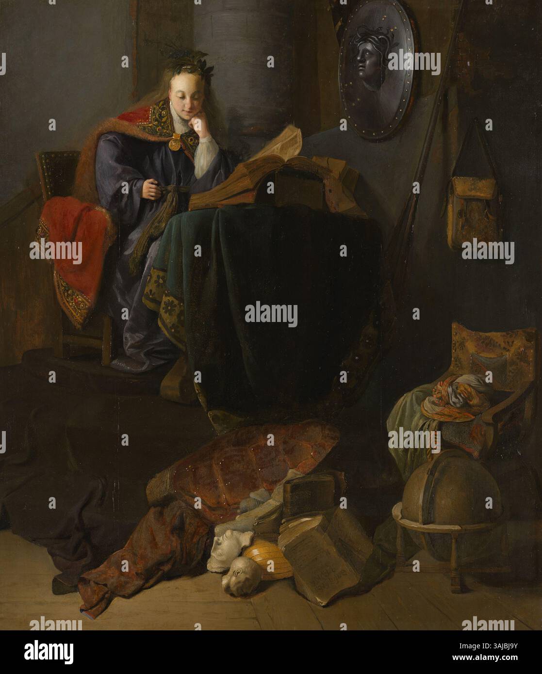 'Minerva' by the Workshop of Rembrandt, painted around 1630, is a ...