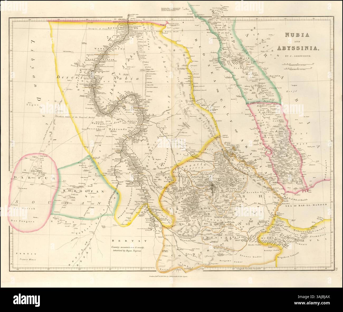 This 1842 map by John Arrowsmith showcases the geographical features ...