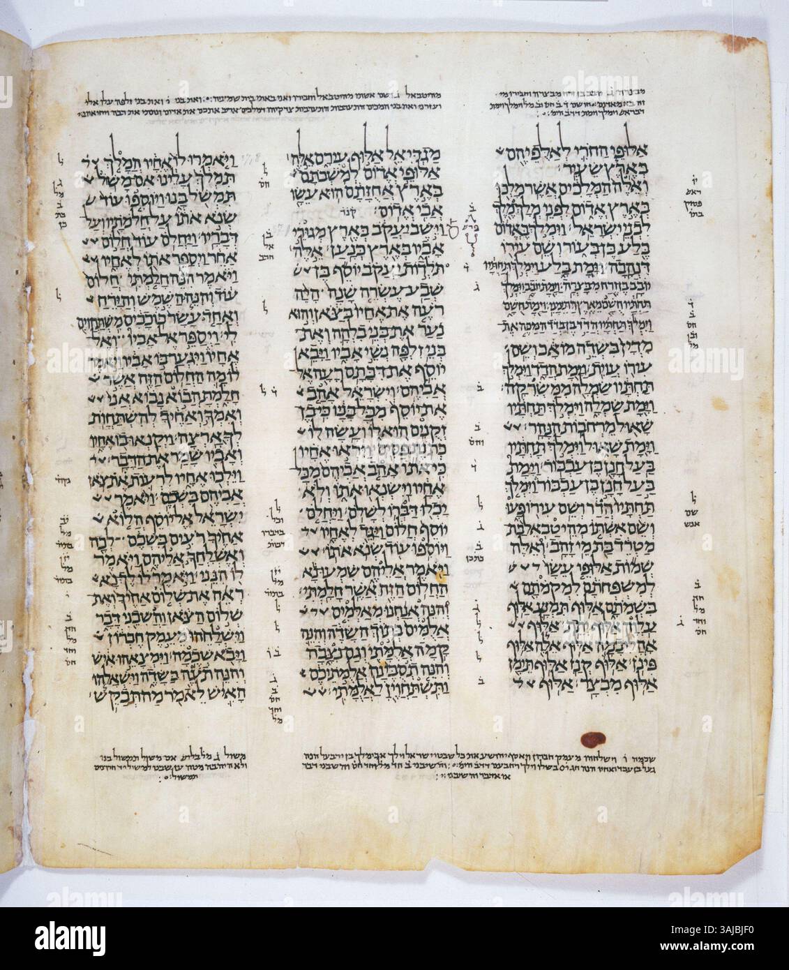 Folio 022b of the Leningrad Codex, written between 1008 and 1011 ...