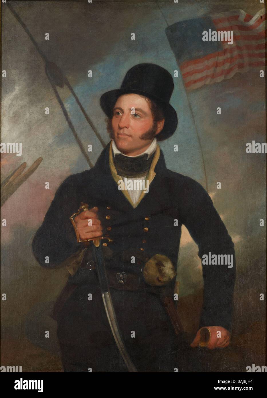 This 1815 portrait by John Wesley Jarvis depicts Capt. Samuel C. Reid ...