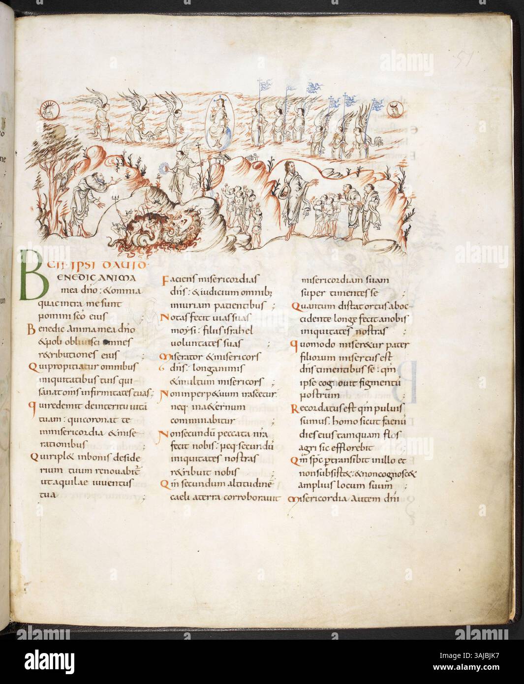 Harley manuscript 603 f051r is an illuminated psalter from around 1000 ...