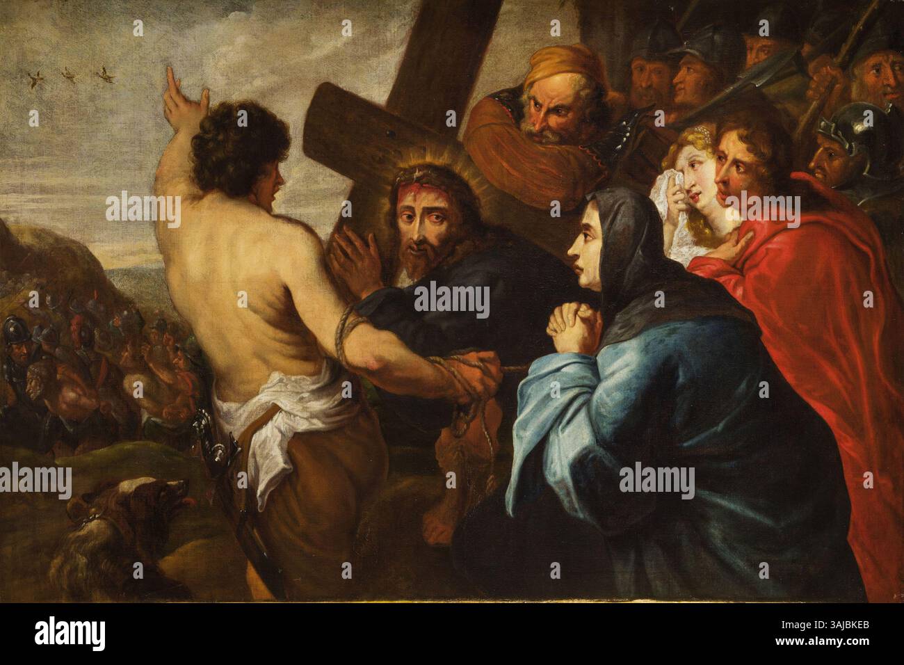 The painting Calvary by Jan van den Hoecke, created between 1630 and 1651, depicts the biblical ...