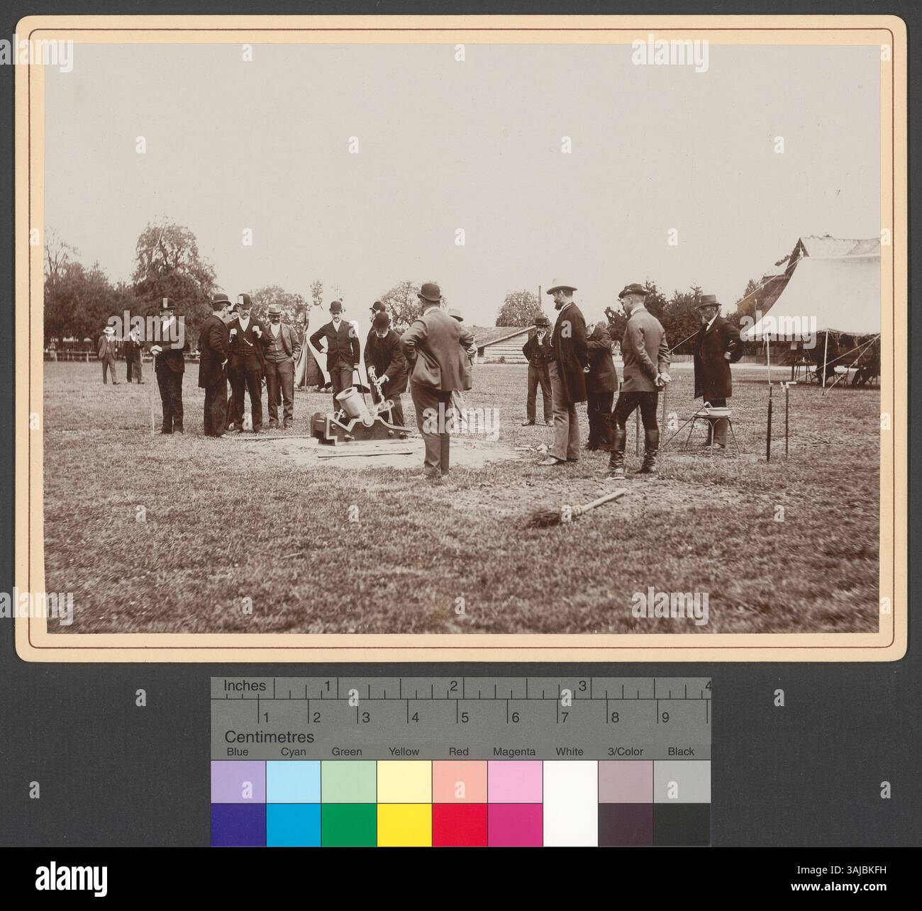 This photograph shows the Collegiantenschiessen, or mortar throwing ...