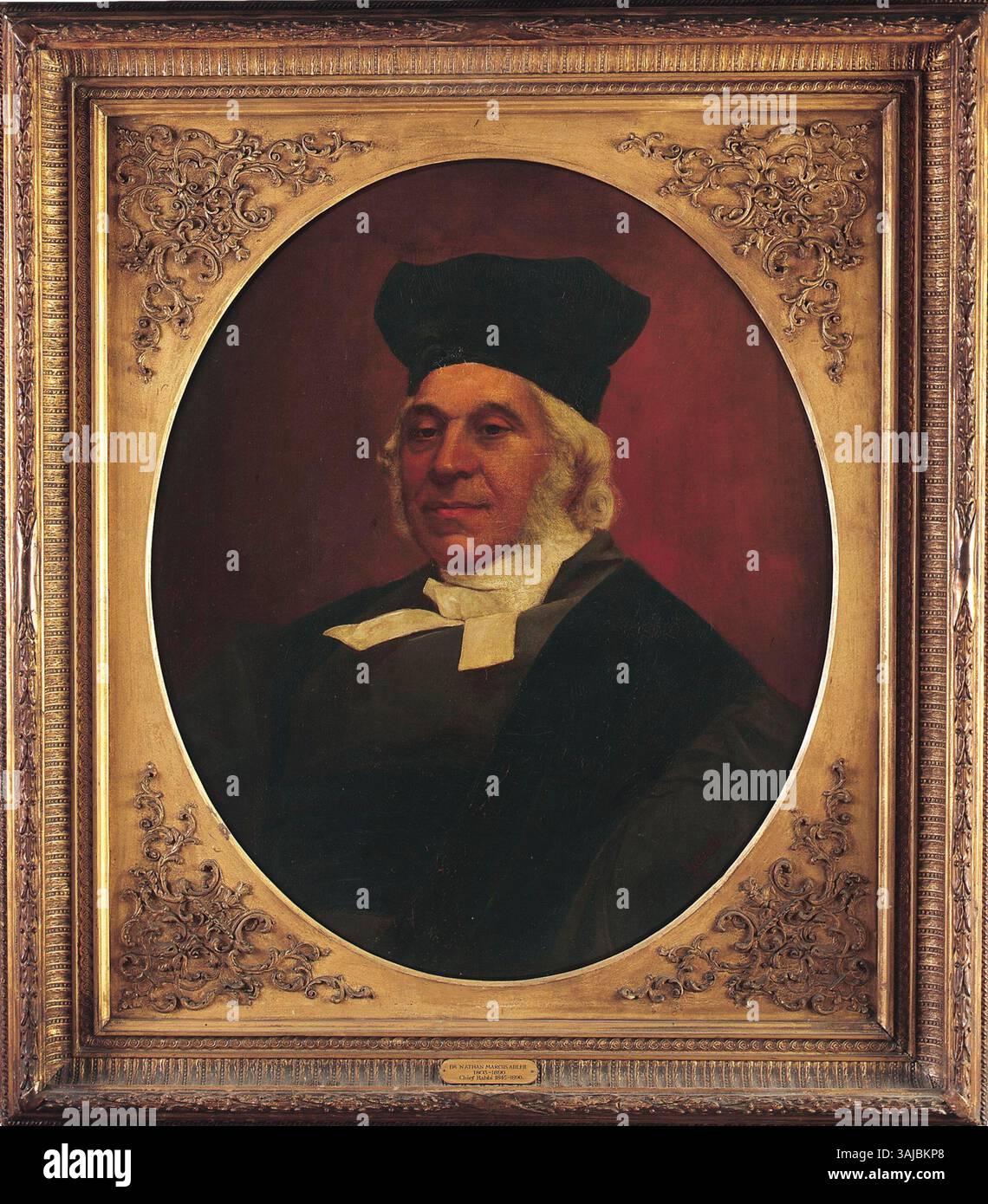 19th-century oil painting of Chief Rabbi Nathan Marcus Adler, a ...