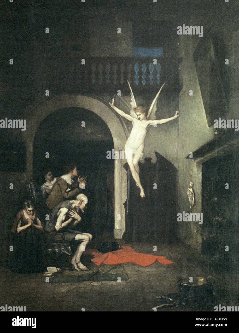 Ignacio Merino's painting 'Aparición del ángel a la familia de Tobías ...