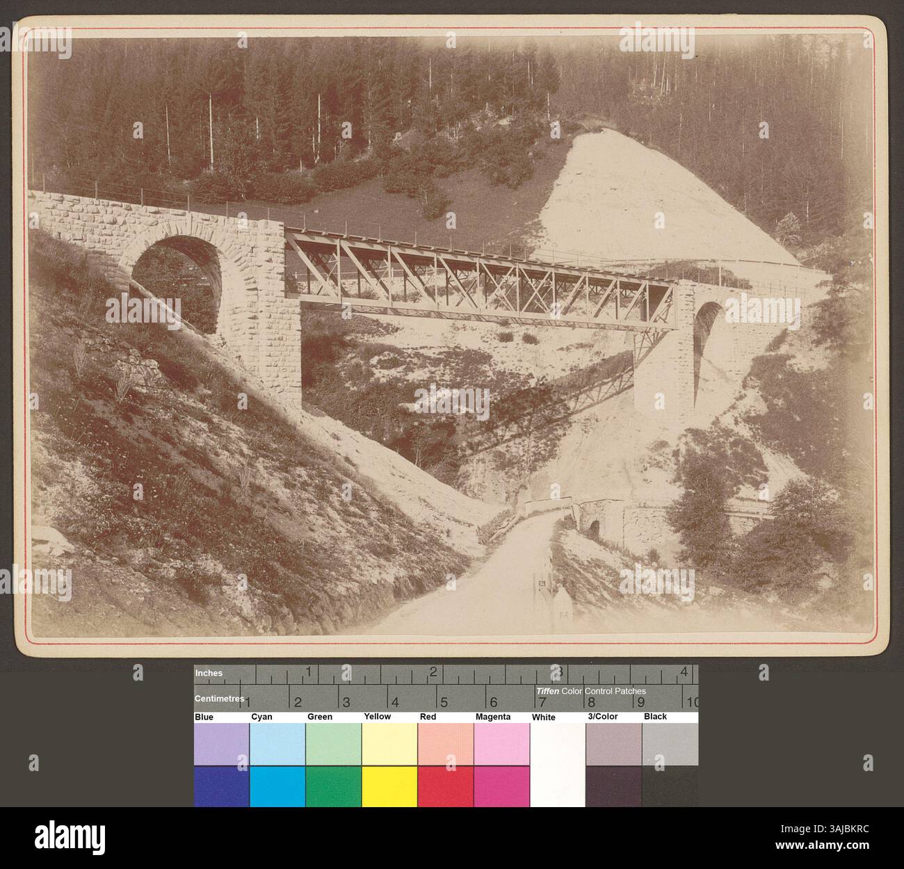 Captured in 1890, this image shows the railway bridge near Mezzaselva ...
