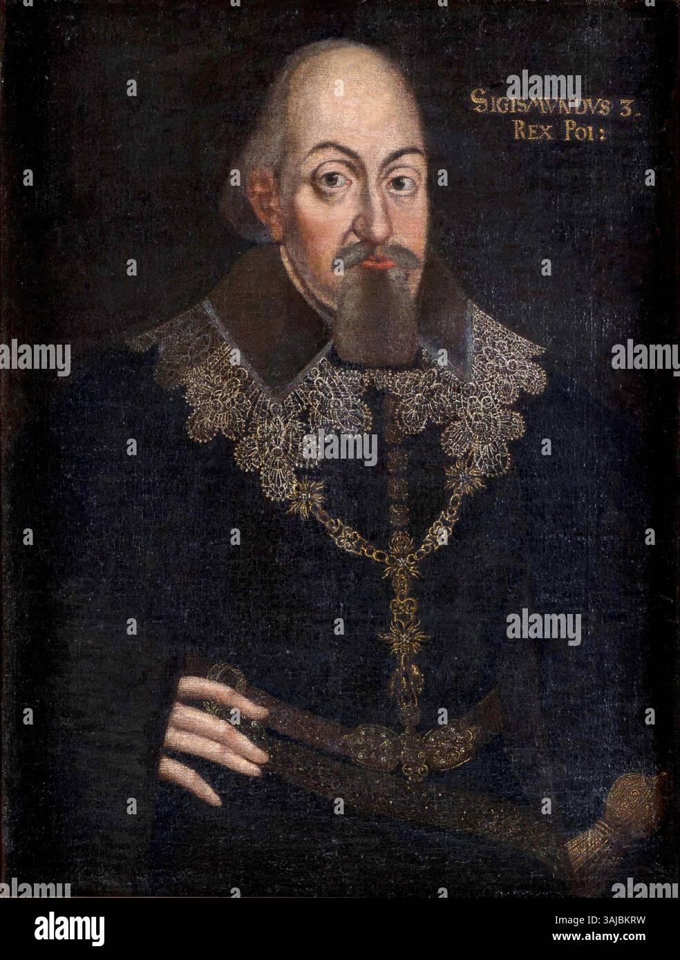 This 17th-century oil painting depicts Zygmunt III Waza, the King of ...
