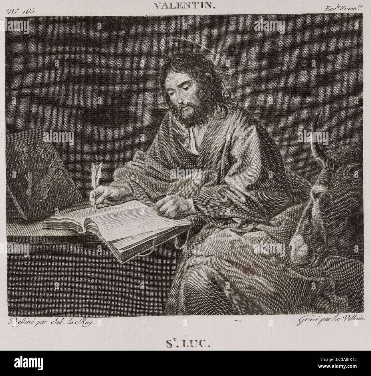 Denis-Sébastien Leroy's portrayal of Saint Luke, based on the style of ...