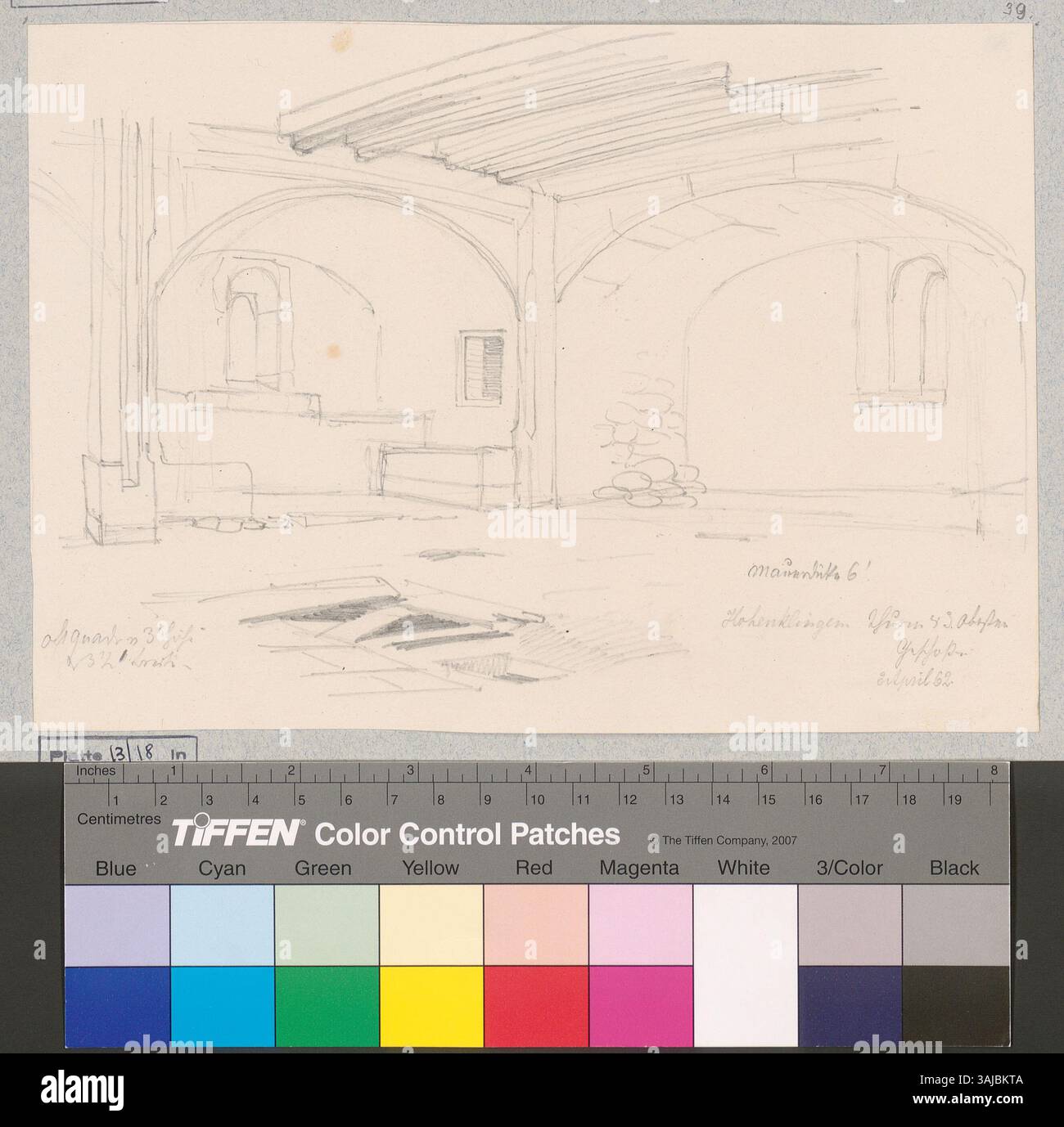 This 1862 illustration shows a window niche in the third floor of the ...