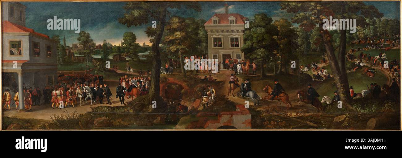 This historical painting from circa 1560 depicts Archduke Ferdinand II ...
