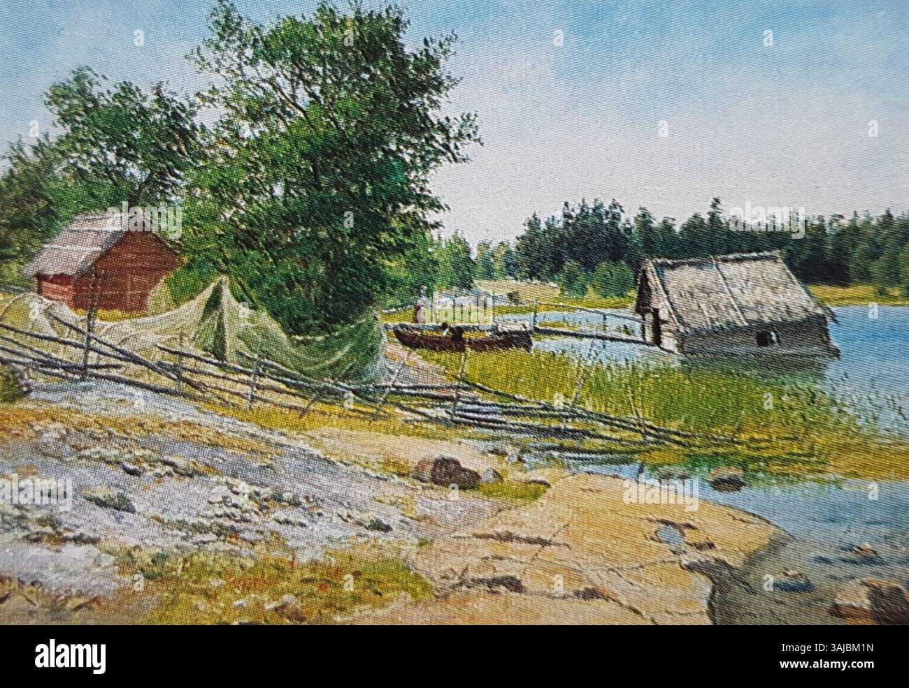 'Strandlandskap' (Beach Landscape) by Peter Adolf Persson shows a ...