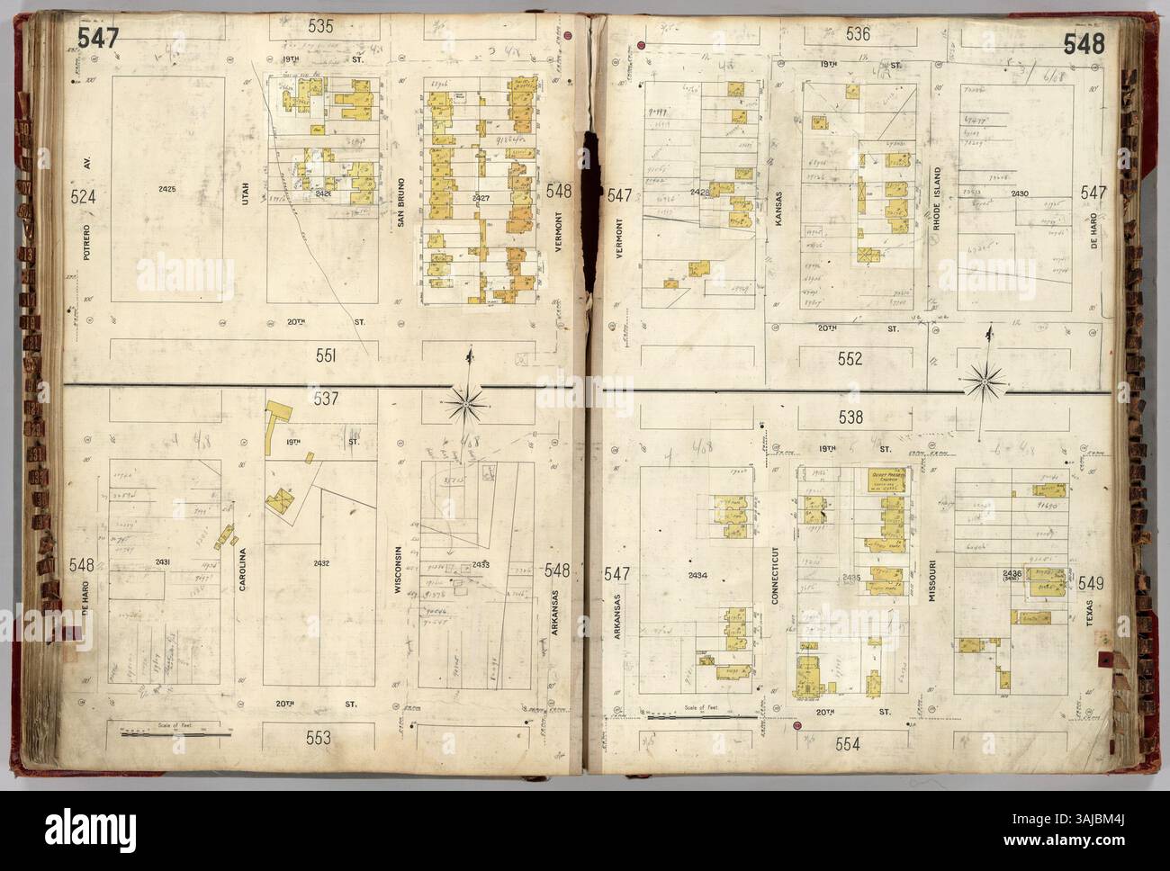 This 1905 Sanborn Insurance Map Atlas of San Francisco includes maps in ...