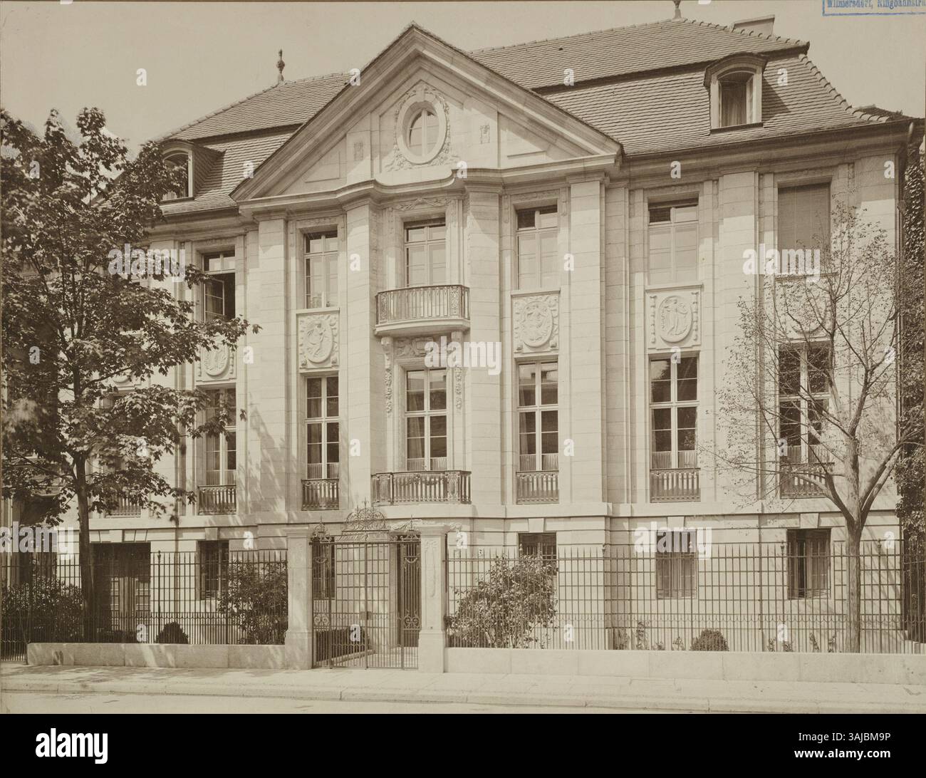 A photograph by Alfred Messel of Dr. Eduard Simon's residence on ...